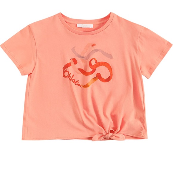 Chloe | Shirts & Tops | Chlo Peach Pink Graphic Tee The Chloe Design ...